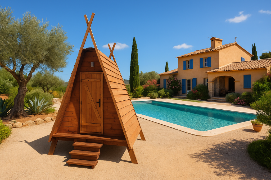 Tipi en bois - Un toit en
